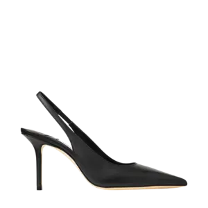 JIMMY CHOO Love Sling 85 Calf Leather Slingbacks - Black