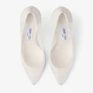JIMMY CHOO Romy 85 Lace Pumps - Neutral