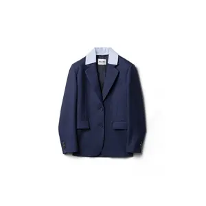 Miu Miu Single-breasted Gabardine Jacket