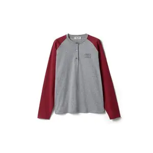 Miu Miu Cotton Jersey Henley Shirt