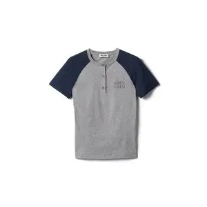 Miu Miu Cotton Jersey Henley Shirt