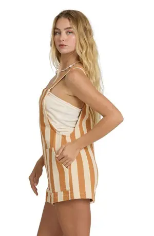 BILLABONG Beach Crush Stripe Short Overalls