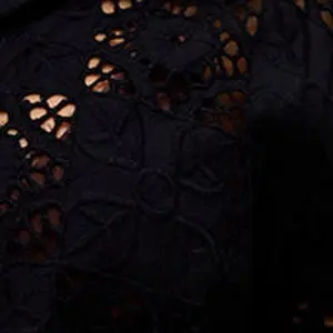 RAFFYA Shelli Broderie Anglaise Shirt - Black