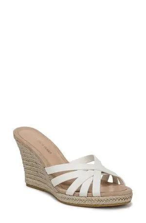 Veronica Beard Phylina Wedge Sandal - Coconut