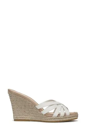 Veronica Beard Phylina Wedge Sandal - Coconut