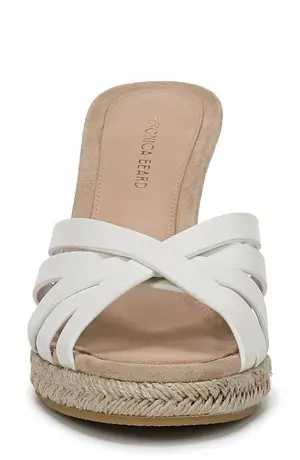 Veronica Beard Phylina Wedge Sandal - Coconut