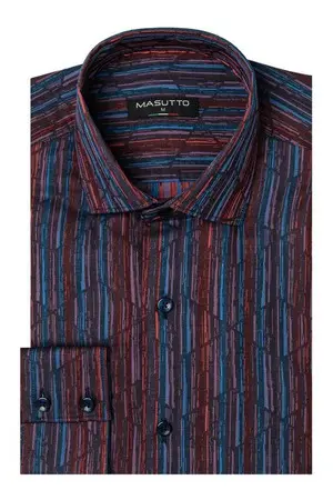 MASUTTO Fosco Jacquard Button-up Long Sleeve Shirt