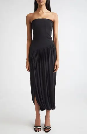 FERRAGAMO Bustier Jersey Gown - Nero