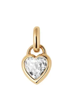 MADE BY MARY Cz Heart Padlock Charm - Gold
