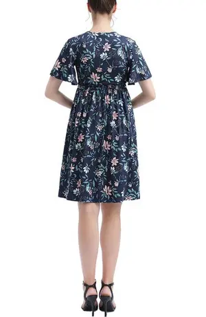 KIMI + KAI Annis Maternity Nursing Dress - Navy