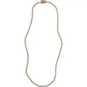 MADE BY MARY Cz Prong-set Tennis Necklace - Gold