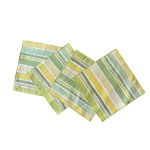 GOLDIE HOME Lagos Stripe Cocktail Napkin Set - Green