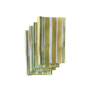 GOLDIE HOME Lagos Stripe Napkin Set Of 4 - Green