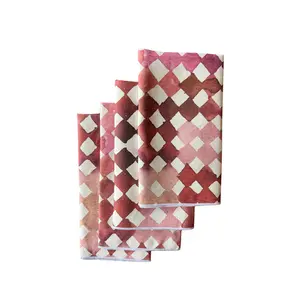 GOLDIE HOME Diamonds Napkin Set Of 4 - Pink