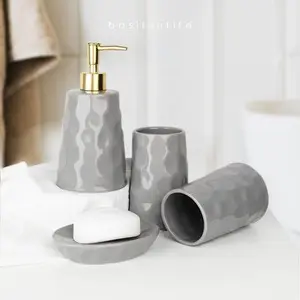 BOSILUNLIFE Bring Nature Inside Liquid Bathroom Set Recycled Eco-clay - Grey