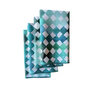 GOLDIE HOME Diamond Napkin Set Of 4 - Blue
