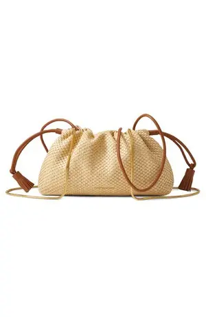 Veronica Beard Small Raffia Stash Bag