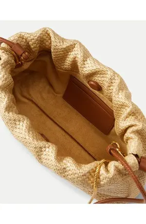 Veronica Beard Small Raffia Stash Bag
