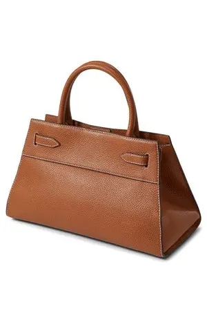 Veronica Beard Grained Leather Top Handle Bag