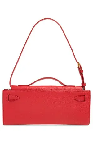 Veronica Beard Dash Leather Clutch - Red