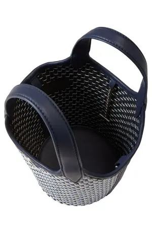 Veronica Beard Woven Bucket Crossbody Bag