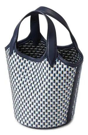 Veronica Beard Woven Bucket Crossbody Bag