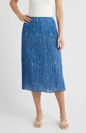 CLOTH & STONE Pleated Midi Skirt