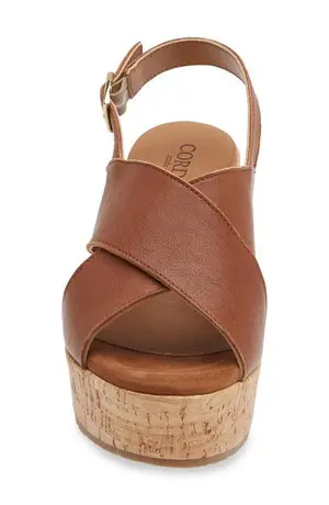 Cordani Dovi Slingback Platform Wedge Sandals