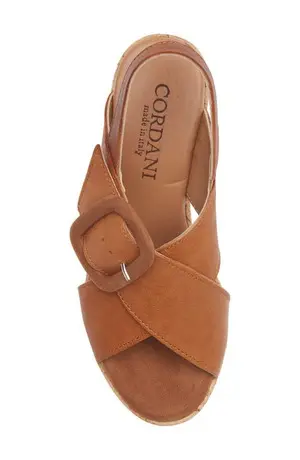 Cordani Dustin Slingback Wedge Sandal - Cuoio Leather