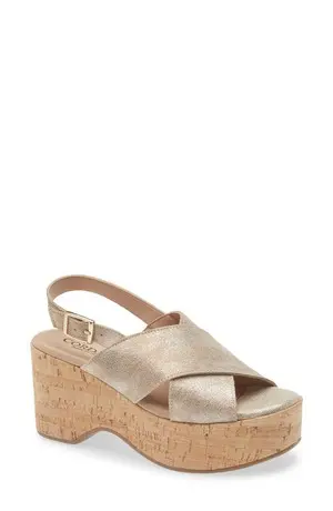 Cordani Jovi Slingback Platform Sandal - Granito Corda