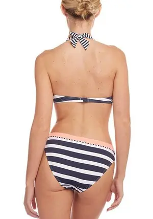 LASCANA Striped Bikini Bottom - Navy Striped