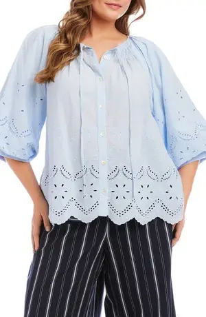 Karen Kane 3/4 Sleeve Blouses