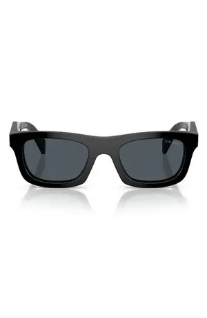 Prada 50mm Pillow Sunglasses - Black/dark Grey