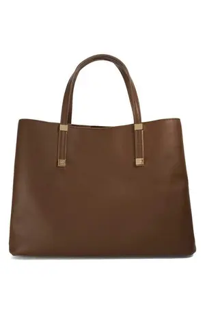 Dune London Leather Tote Bag - Brown