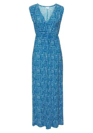 LASCANA Printed V-neck Sleeveless Maxi Dress