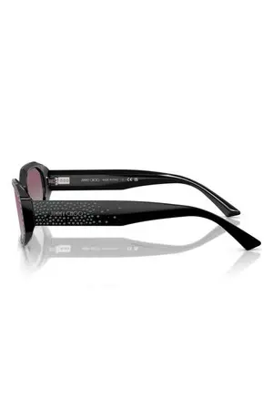 JIMMY CHOO 56mm Oval Sunglasses