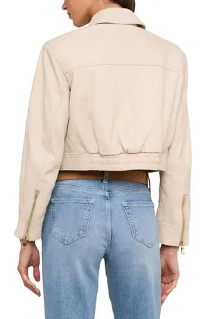 L'Agence Micah Quilted Leather Crop Jacket