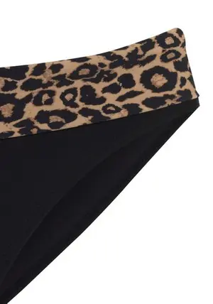 LASCANA Leopard Fold Over Bikini Bottom