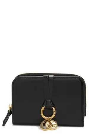 Chloé Alphabet Shiny Bifold Wallet - Black
