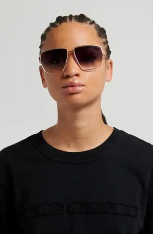 Marc Jacobs 60mm Gradient Square Sunglasses