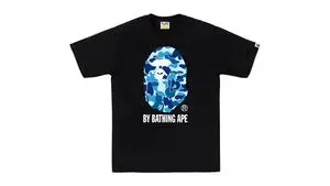 A BATHING APE Abc Camo Bathing Ape Tee Shirt - Black/blue