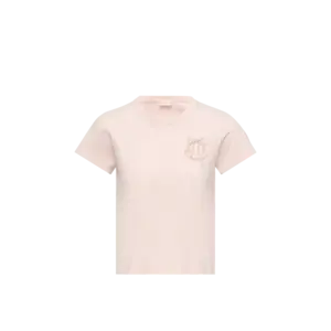 Moncler Embroidered Logo T-shirt - Pink