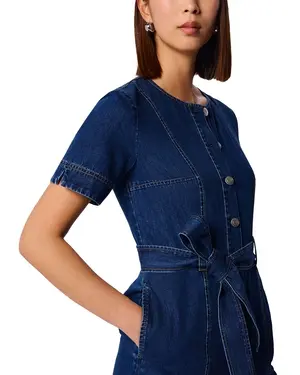 Whistles Button Down Jumpsuit - Denim