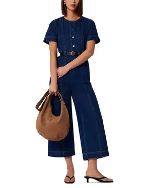 Whistles Button Down Jumpsuit - Denim