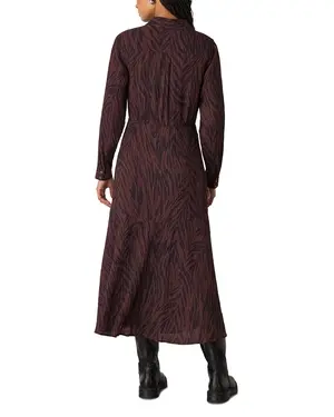 Whistles Zebra Print Collared Shirt Dress