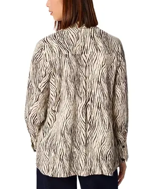 Whistles Zebra Print Button-down Shirt - Brown/multi