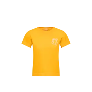 Moncler Embroidered Logo Cotton T-shirt - Yellow