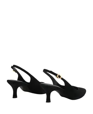 MARGAUX Lonnberg Colette Slingback Pumps - Black Suede