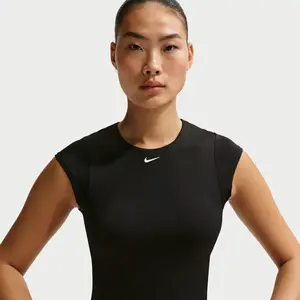 Nike Effortless Essential Cap Sleeve Swim Top - Black