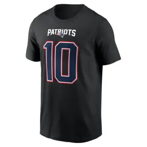 Nike Drake Maye New England Patriots Carbon Nfl T-shirt - Black